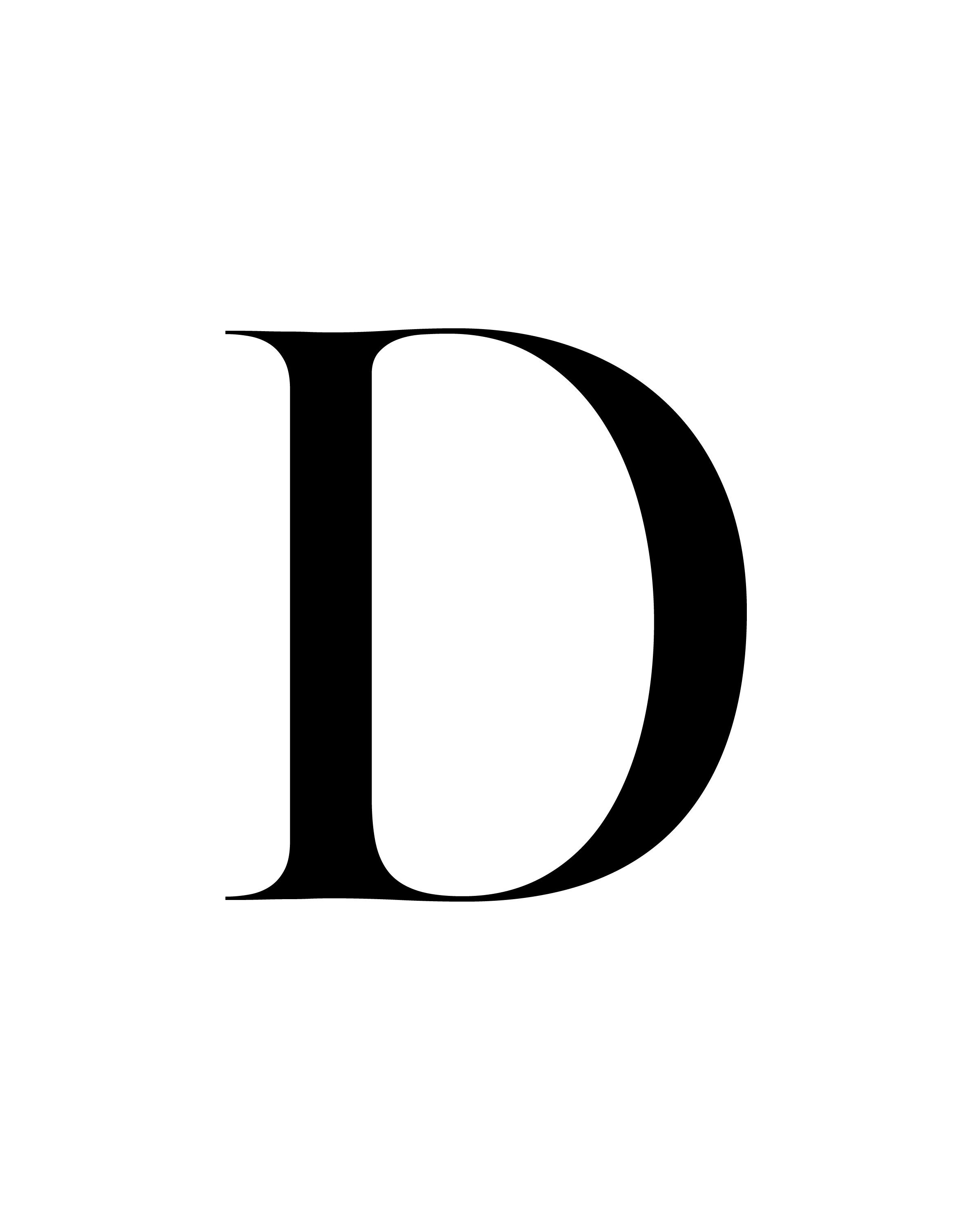 Letter D Uppercase | Digital Printable Art | Instant Download ...