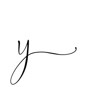Letter Y Lowercase Script | Digital Printable Art | Instant Download ...