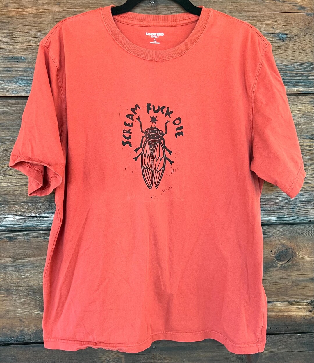 Scream Fck Die Cicada Block Printed Graphic Tee - Etsy