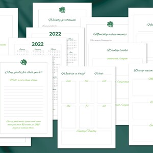 2022 Printable Planner Tropical Theme Planner Monthly - Etsy