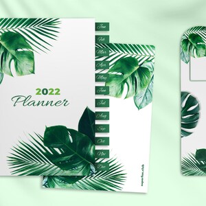 2022 Printable Planner Tropical Theme Planner Monthly - Etsy