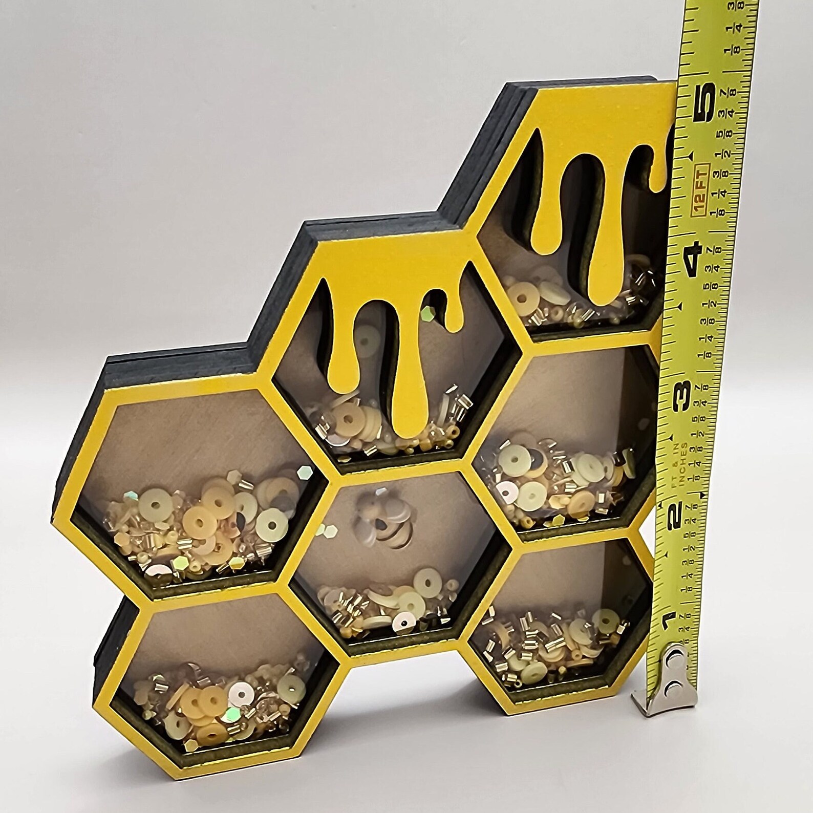 Glitter Honey Comb Shaker Sign: Bumble Bee Tiered Tray Decor - Etsy