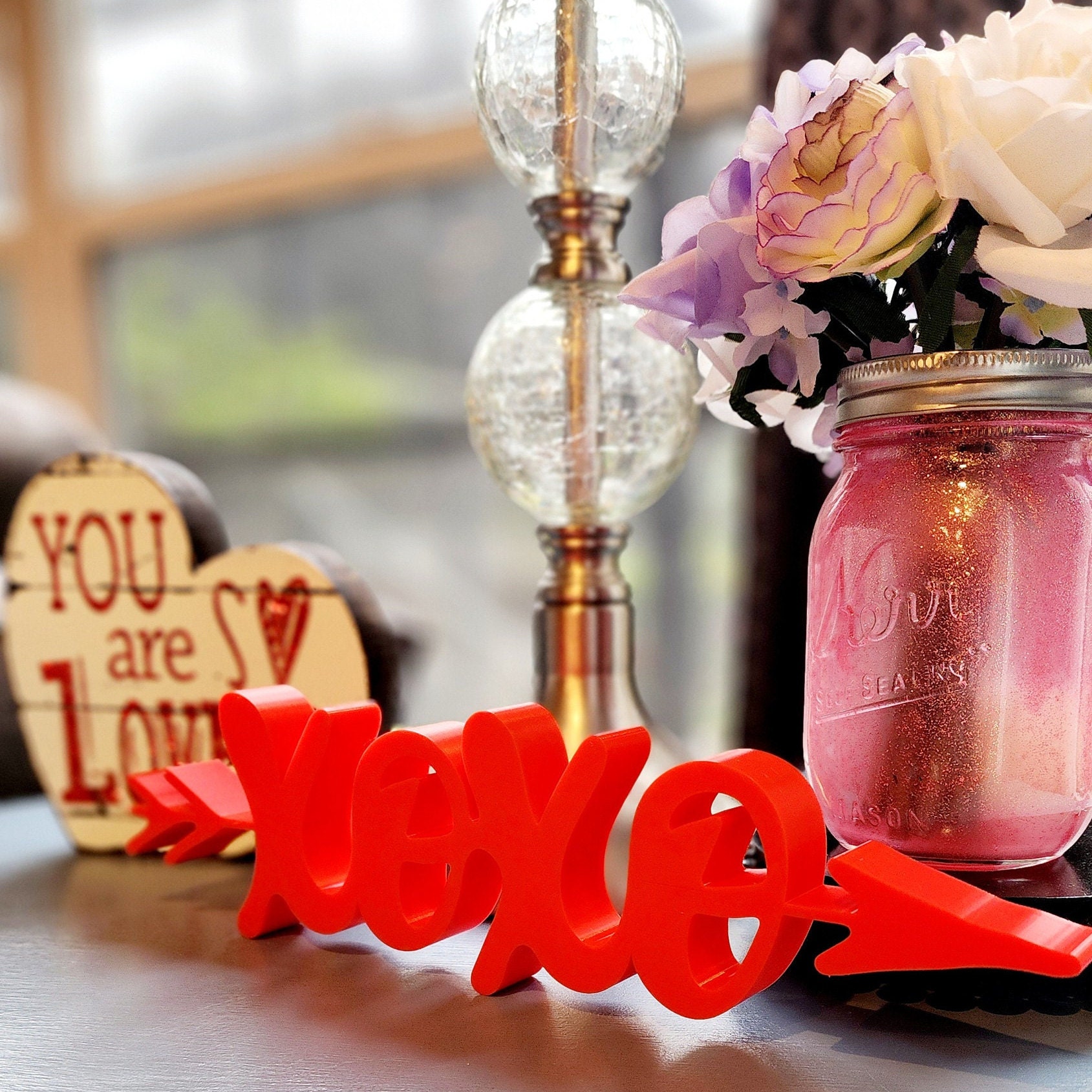 Valentine's Decor, XOXO Arrow Sign, Red XOXO Sign, Valentine's Day Sign ...