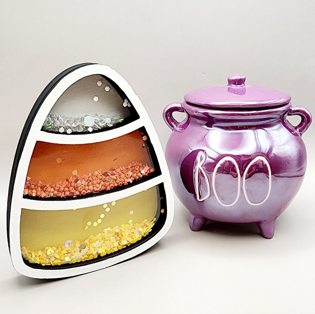 Hand-painted Candy Corn Shaker: Halloween Tiered Tray Decor - Etsy