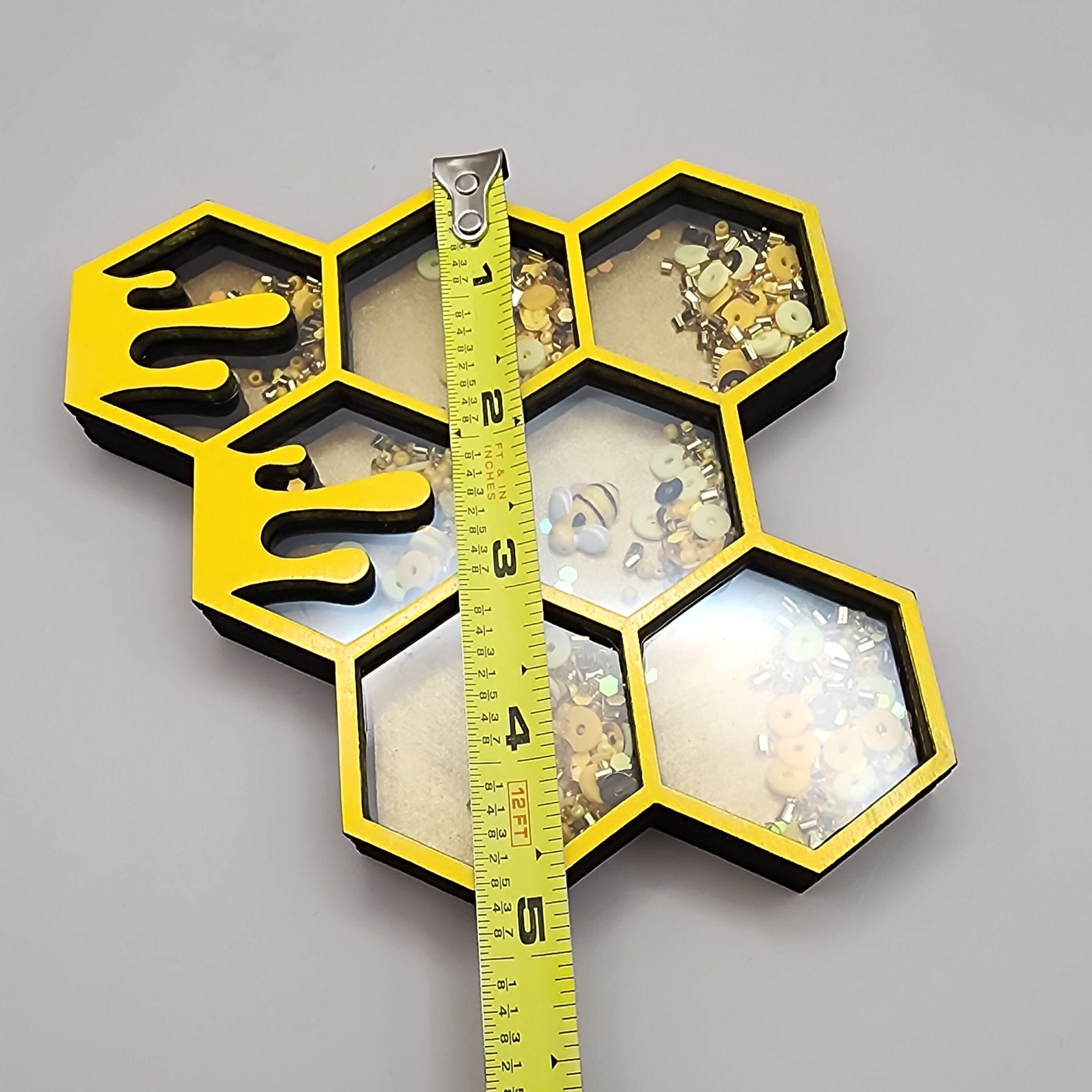 Glitter Honey Comb Shaker Sign: Bumble Bee Tiered Tray Decor - Etsy