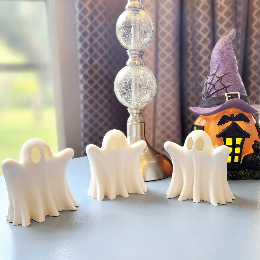 Mini Light up Ghosts: Halloween Ghost Decor (LED Tea Light Option) - Etsy