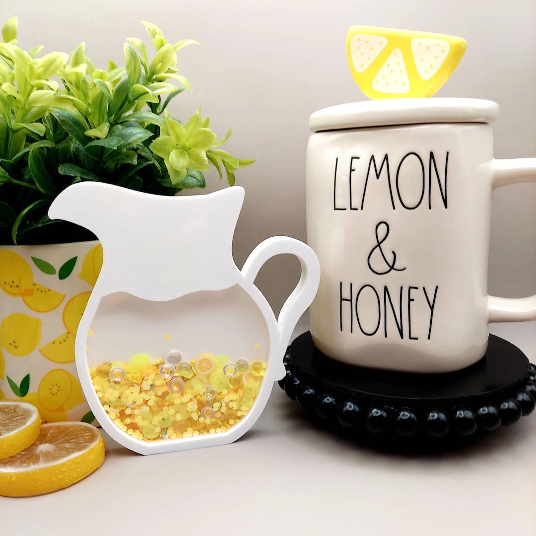 Lemonade Pitcher Shaker Sign, Lemonade Shaker, Lemon Tiered Tray Sign ...