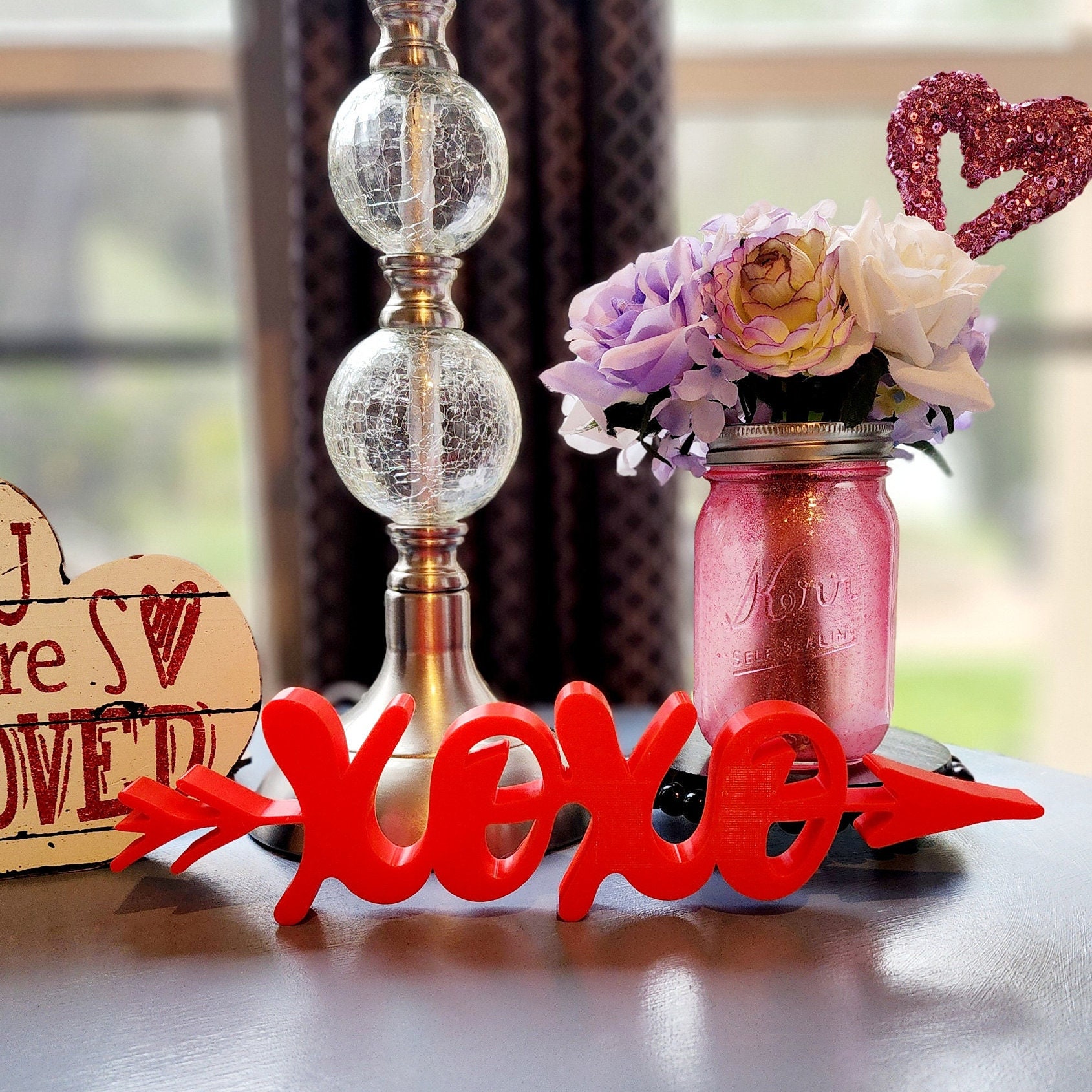 Valentine's Decor, XOXO Arrow Sign, Red XOXO Sign, Valentine's Day Sign ...