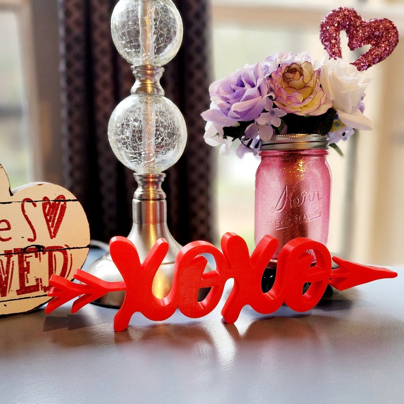 Valentine's Decor, XOXO Arrow Sign, Red XOXO Sign, Valentine's Day Sign ...
