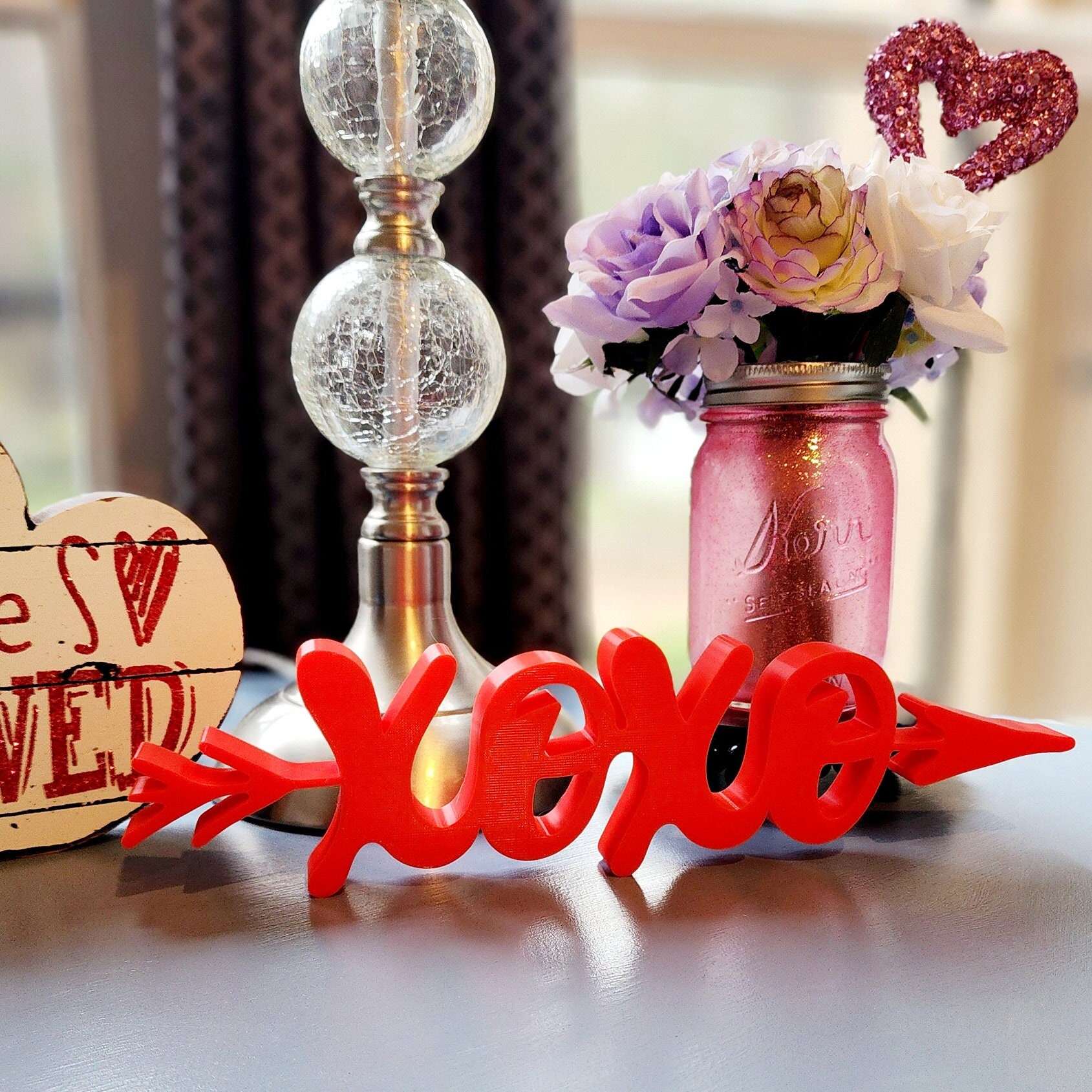 Valentine's Decor, XOXO Arrow Sign, Red XOXO Sign, Valentine's Day Sign ...