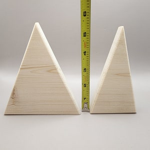 6 Wood Triangles Shape Blocks, Wood Triangles, Wood Trees, DIY ...
