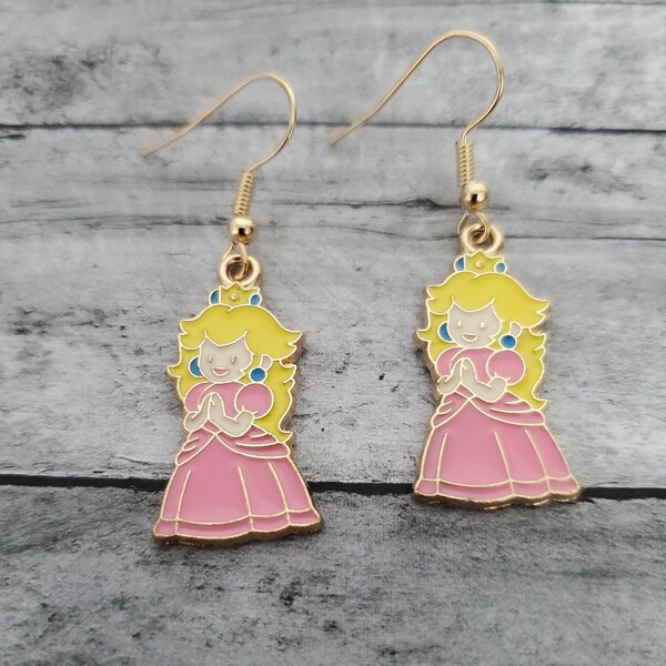 Princess Peach Earrings - Etsy