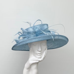 Pale Blue Wedding Occasion Hat AH1 - Etsy UK