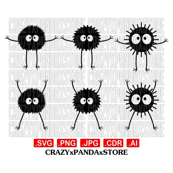 Soot Sprites SVG Anime Character Svg Susuwatarisvg | Etsy UK