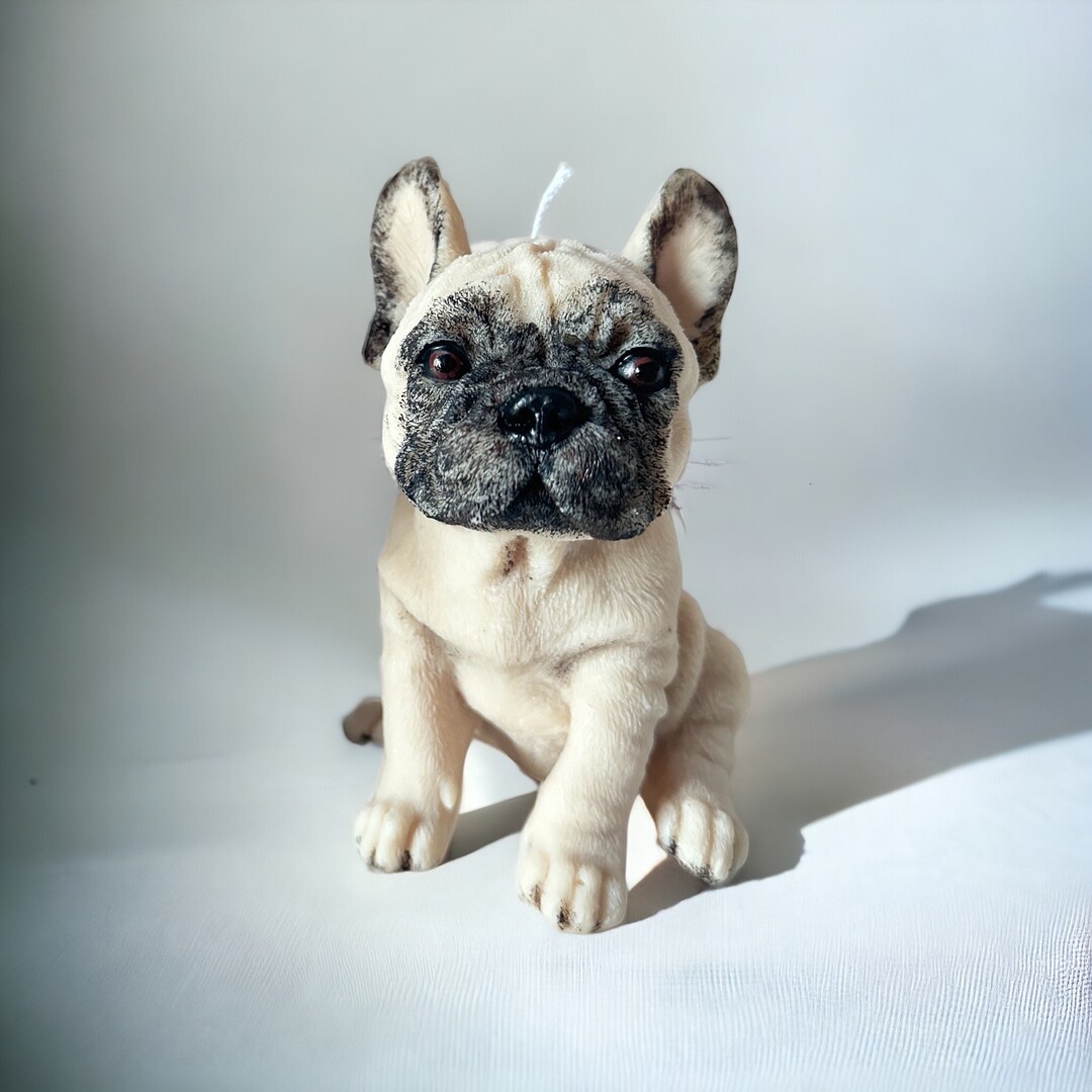 Large French Bulldog Candle Frenchie Bulldog - Etsy UK