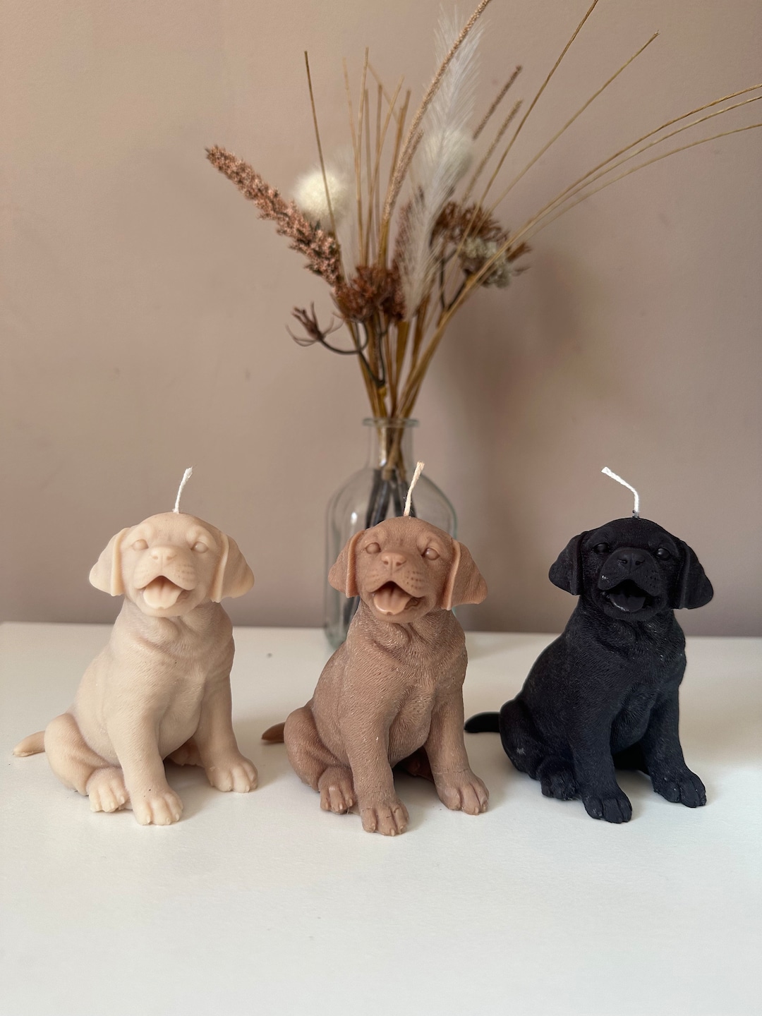 Labrador Candle, Fragranced With Fresh Linen Chocolate Labrador Golden ...
