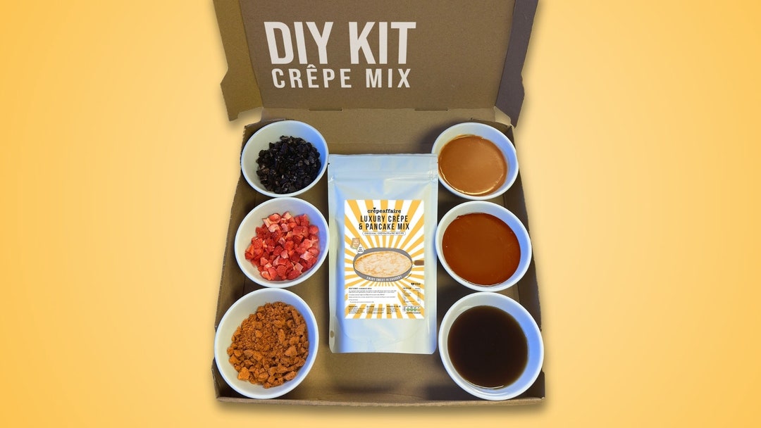 DIY Pancake Mix Kit Including Toppings and Sauces by Crêpeaffaire - Etsy UK