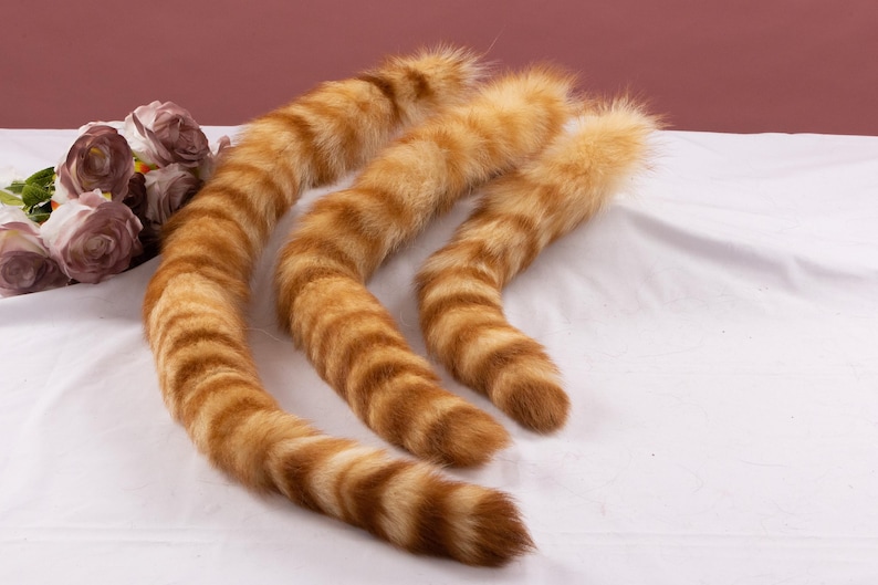 Real Raccoon Tail: Brown Furry Cosplay Anime Tail - Etsy