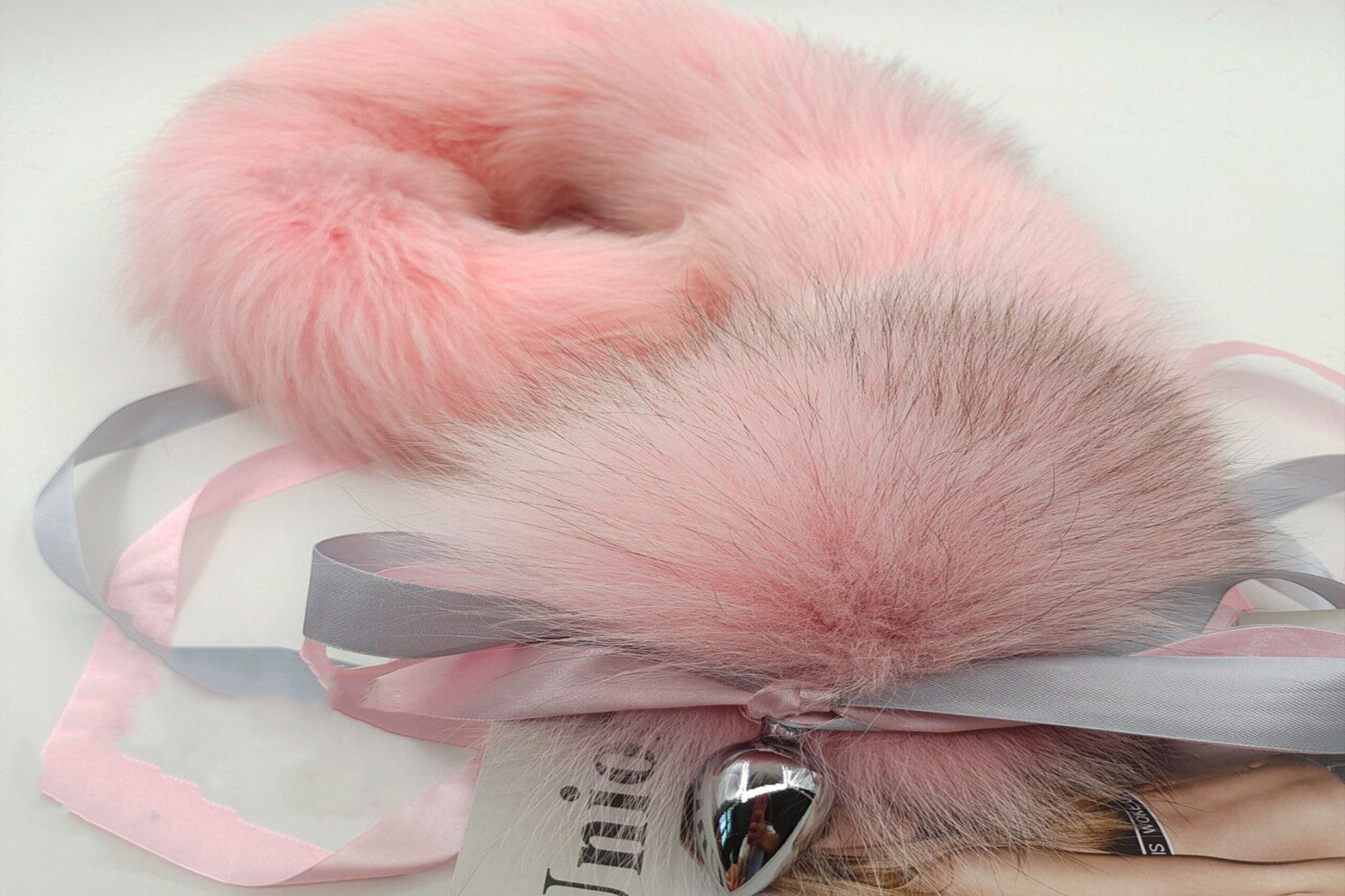 Pink Black Real Fox Tail Fox Tail Cosplay Anime Sexy Cute - Etsy