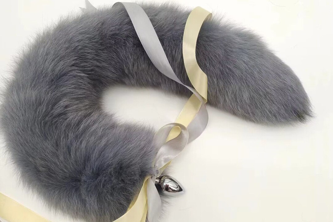 Gray Real Fox Tail Fox Tail Cosplay Anime Sexy Cute Animal - Etsy