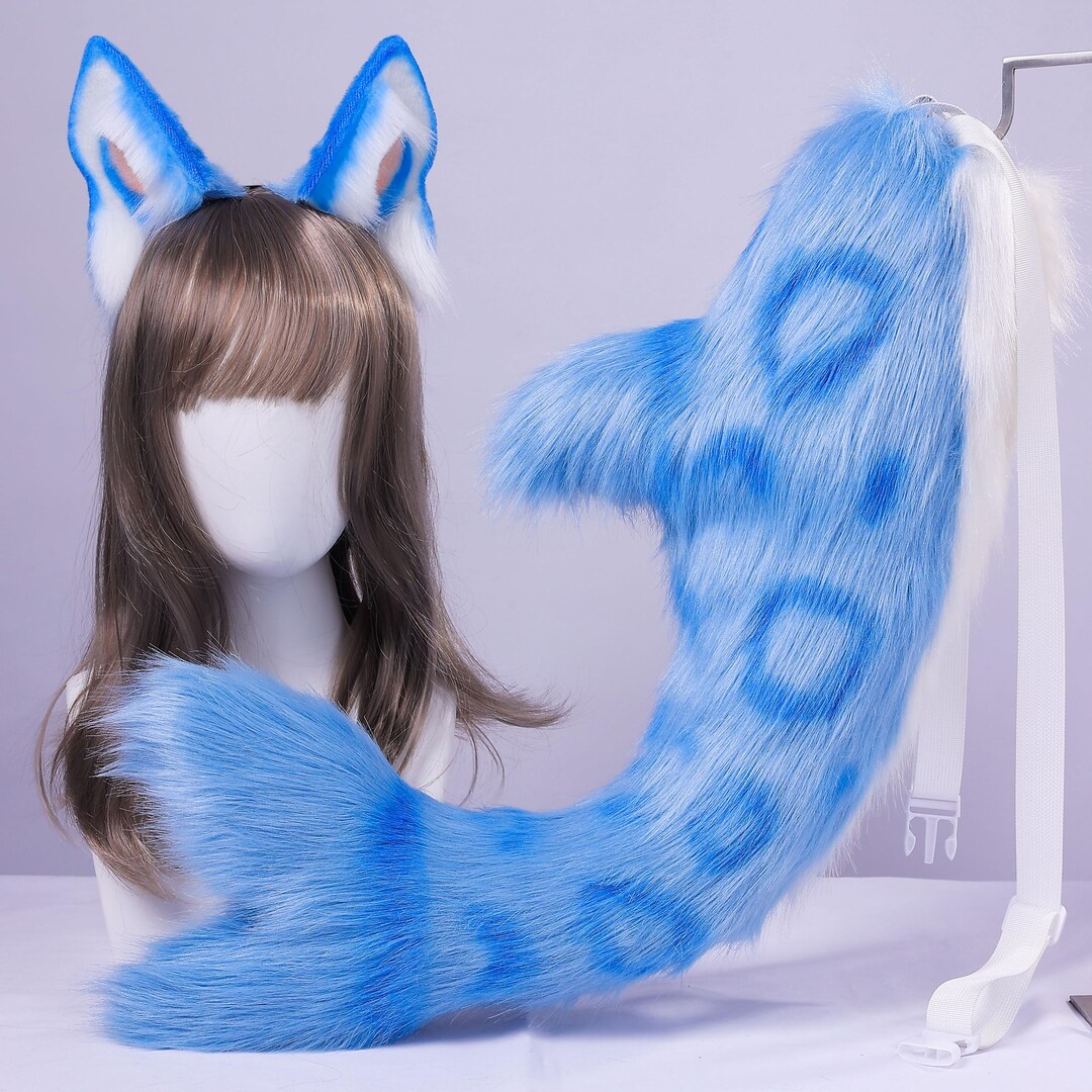 Handmade Faux Fur Shark Puppy Ears and Tail Set: Animal Cosplay - Etsy