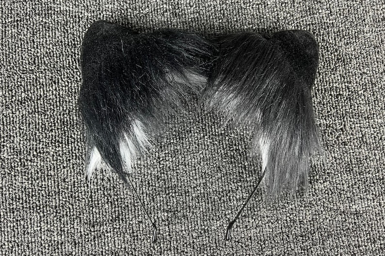 Ensemble queue et oreilles de renard noir et blanc : cosplay anime à ...