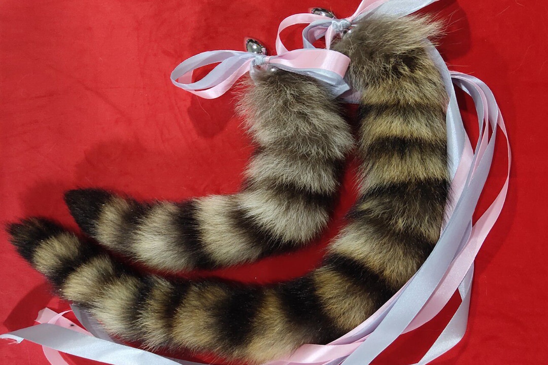 Brown Real Raccoon Tail Raccoon Tail Cosplay Anime Sexy Cute Animal ...