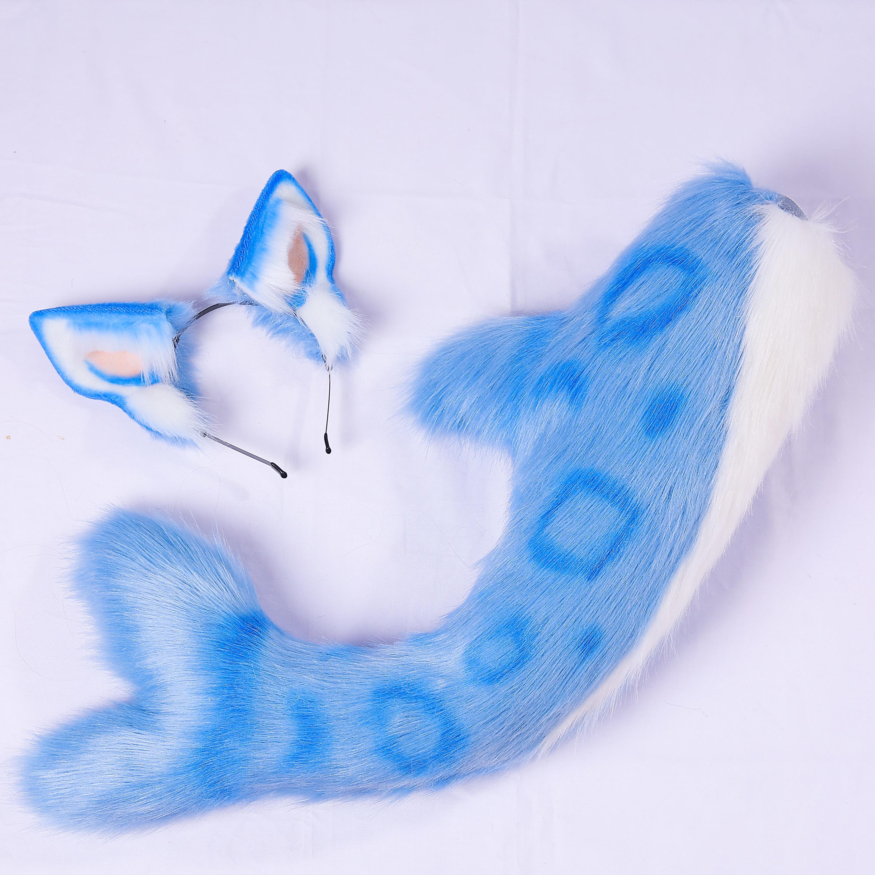 Handmade Faux Fur Shark Puppy Ears and Tail Set: Animal Cosplay - Etsy
