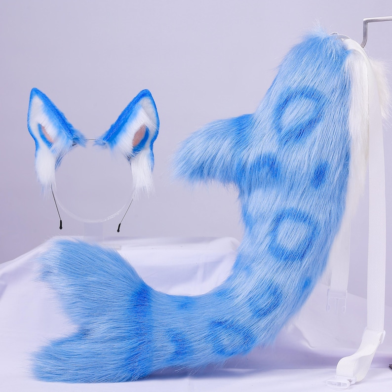 Handmade Faux Fur Shark Puppy Ears and Tail Set: Animal Cosplay - Etsy