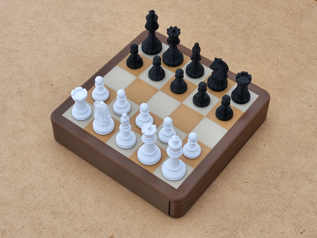 Chess - 5x5 Minichess Set. Chess Variant With a Small Boardand Fewer Pieces. Magnetic Travel Set ...