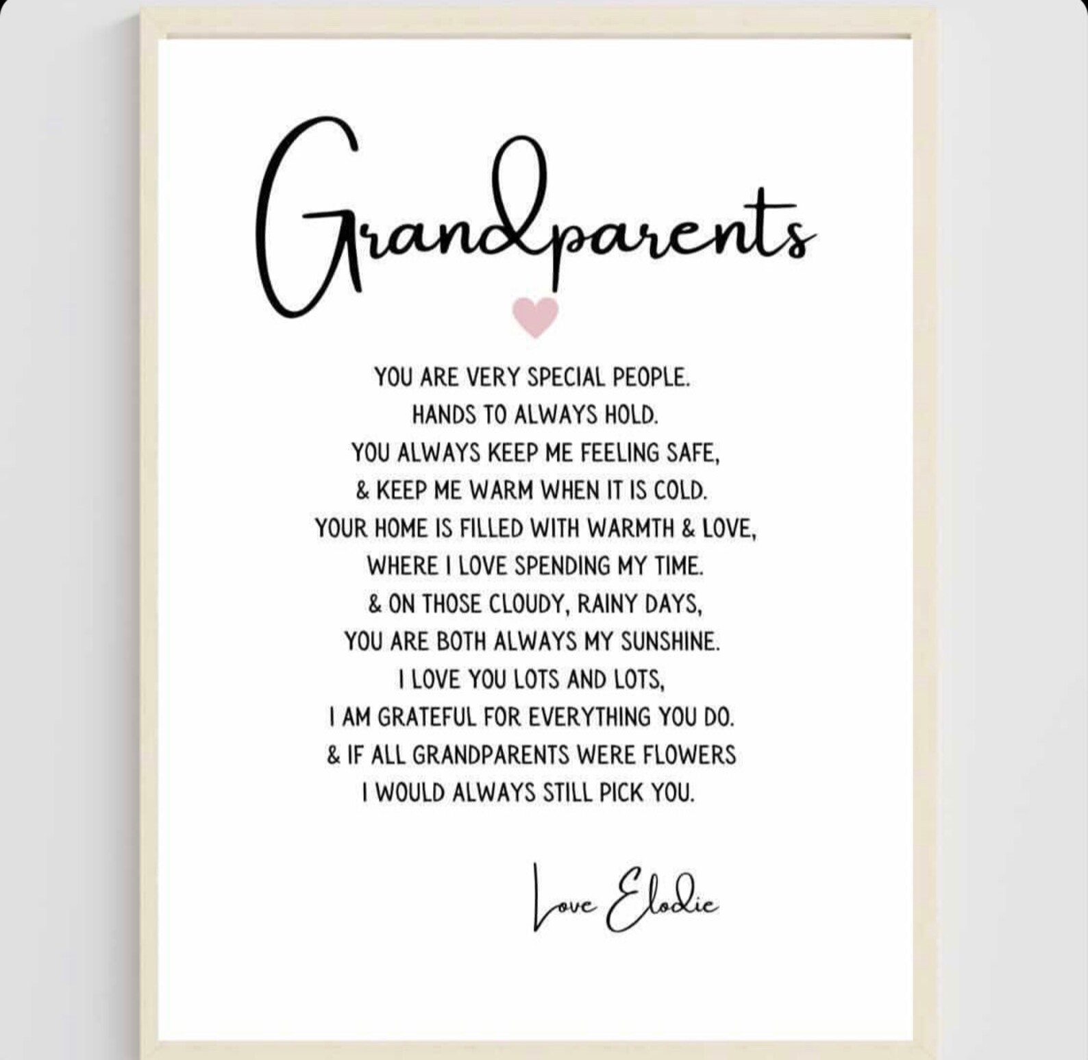 Nanny Nanna Grandma Nan Poem Print Personalised With | Etsy