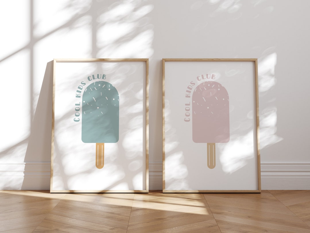 Cool Kids Club, Ice Lolly, Quote Print, Boys or Girls Bedroom, Playroom ...