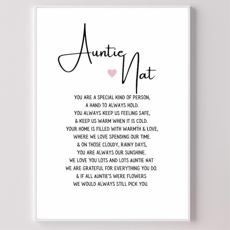 Nanny, Nanna, Grandma, Nan Poem Print, Personalised With Names ...