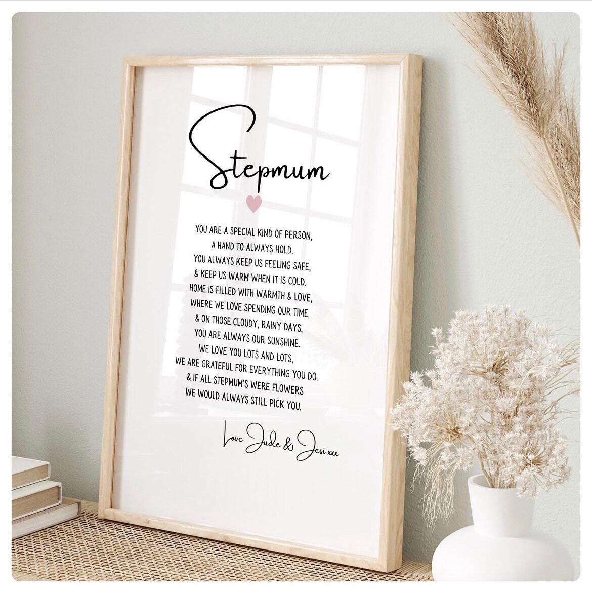 Nanny, Nanna, Grandma, Nan Poem Print, Personalised With Names ...