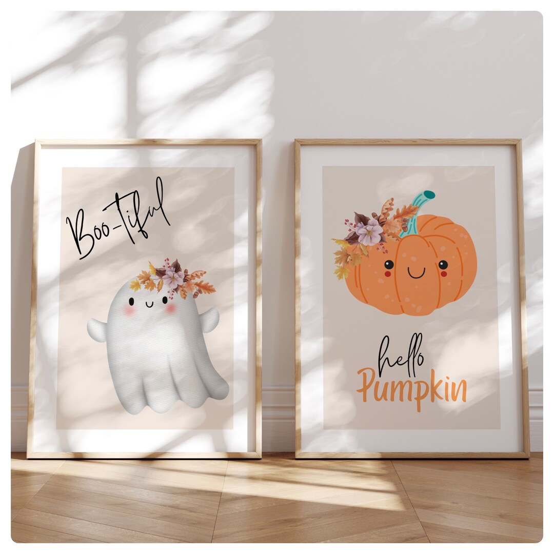 Halloween Prints, Cute, Girlie, Ghost, Boo-tiful, Hello Pumpkin ...