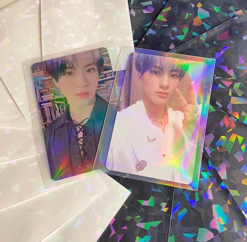 Rainbow Effect Holographic Card Sleeves Card Protector 50pcs | Etsy UK