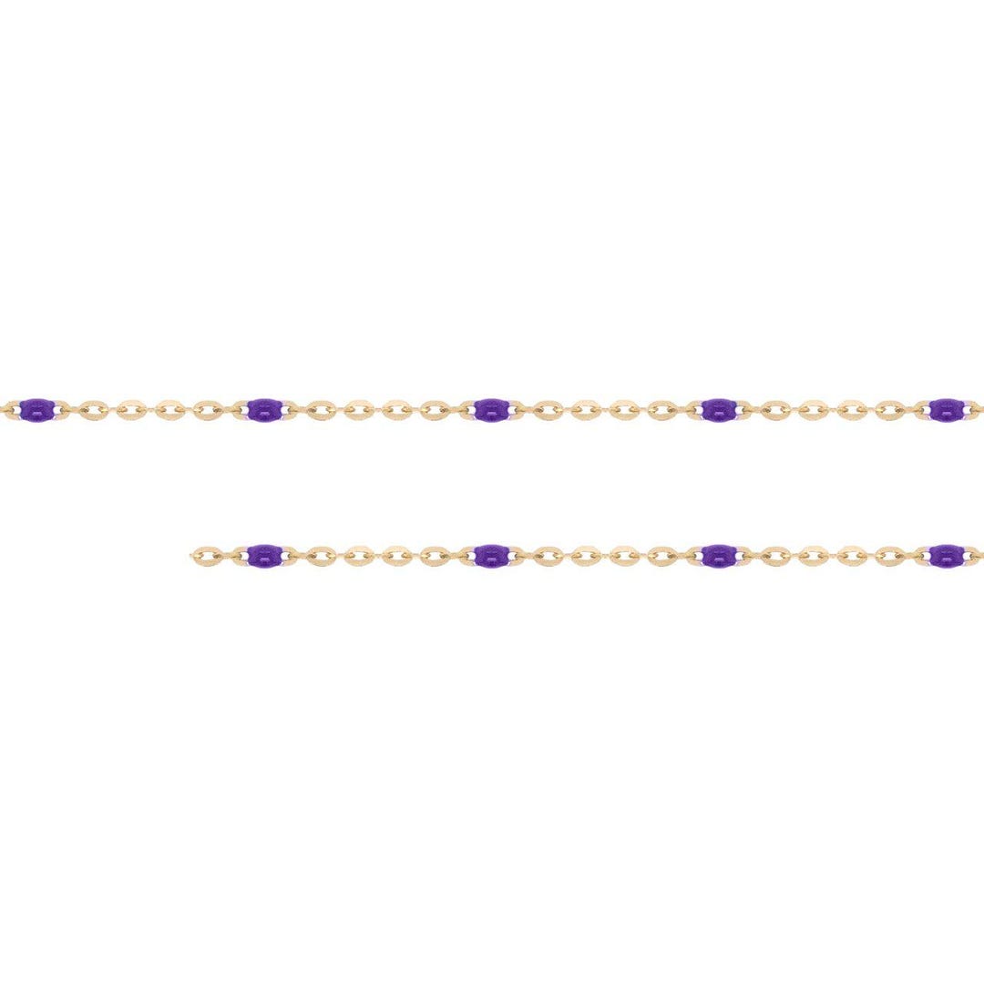10K SOLID GOLD PERMANENT Purple Enamel Bead by Inch 1.3mm. Non Tarnish ...