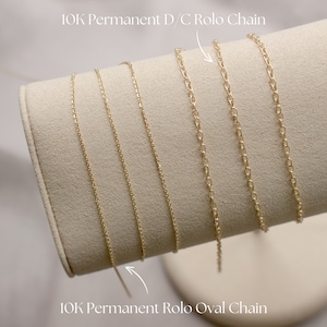 SOLID GOLD PERMANENT Chain Combo by Inch. Waterproof. Non Tarnish ...