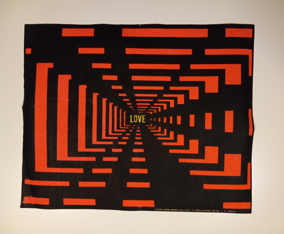 Vintage Psychedelic Blacklight Poster Hipco LOVE MAZE 60s Used - Etsy