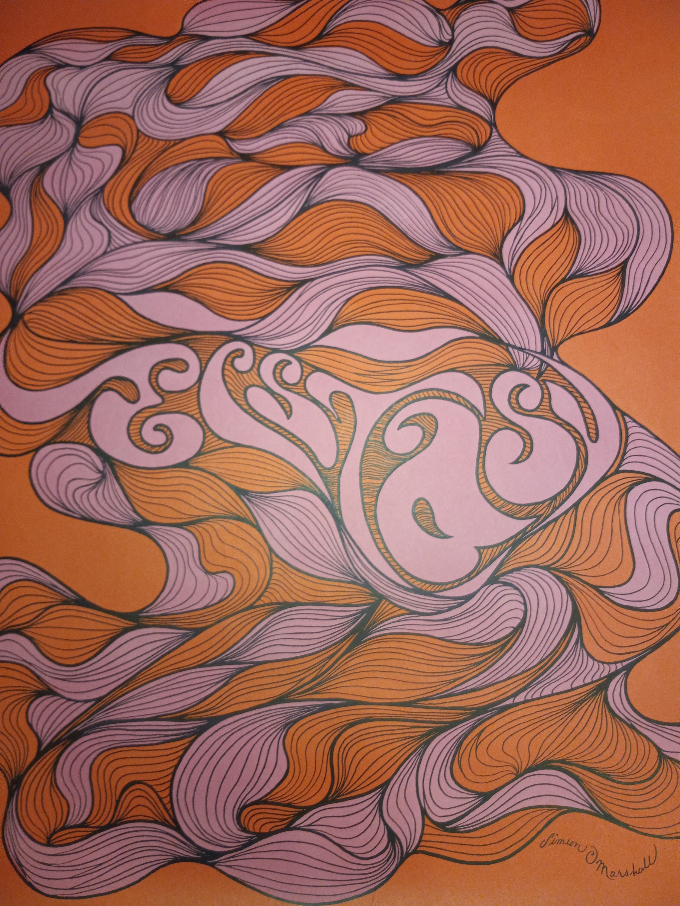 Rare Vintage Ecstacy Poster Psychedelic 60s Used Original - Etsy