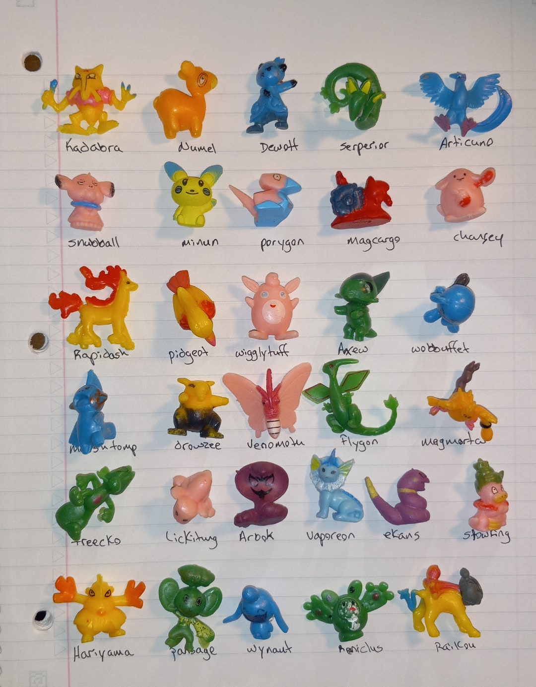 Vintage Pokemon Mini Figures 1 Inch Plastic 31 Piece Mixed Lot Used ...