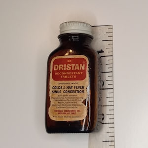 Vintage Dristan Bottle Brown Glass Medicine Bottles Decongestant - Etsy