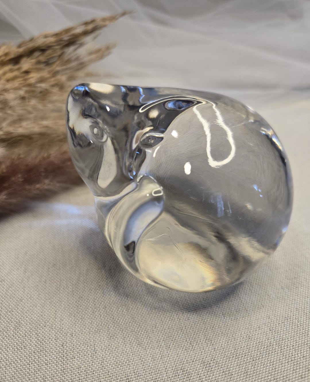 Vintage Goebel Crystal Cat Figurine 1986 W Germany Glass Kitten ...