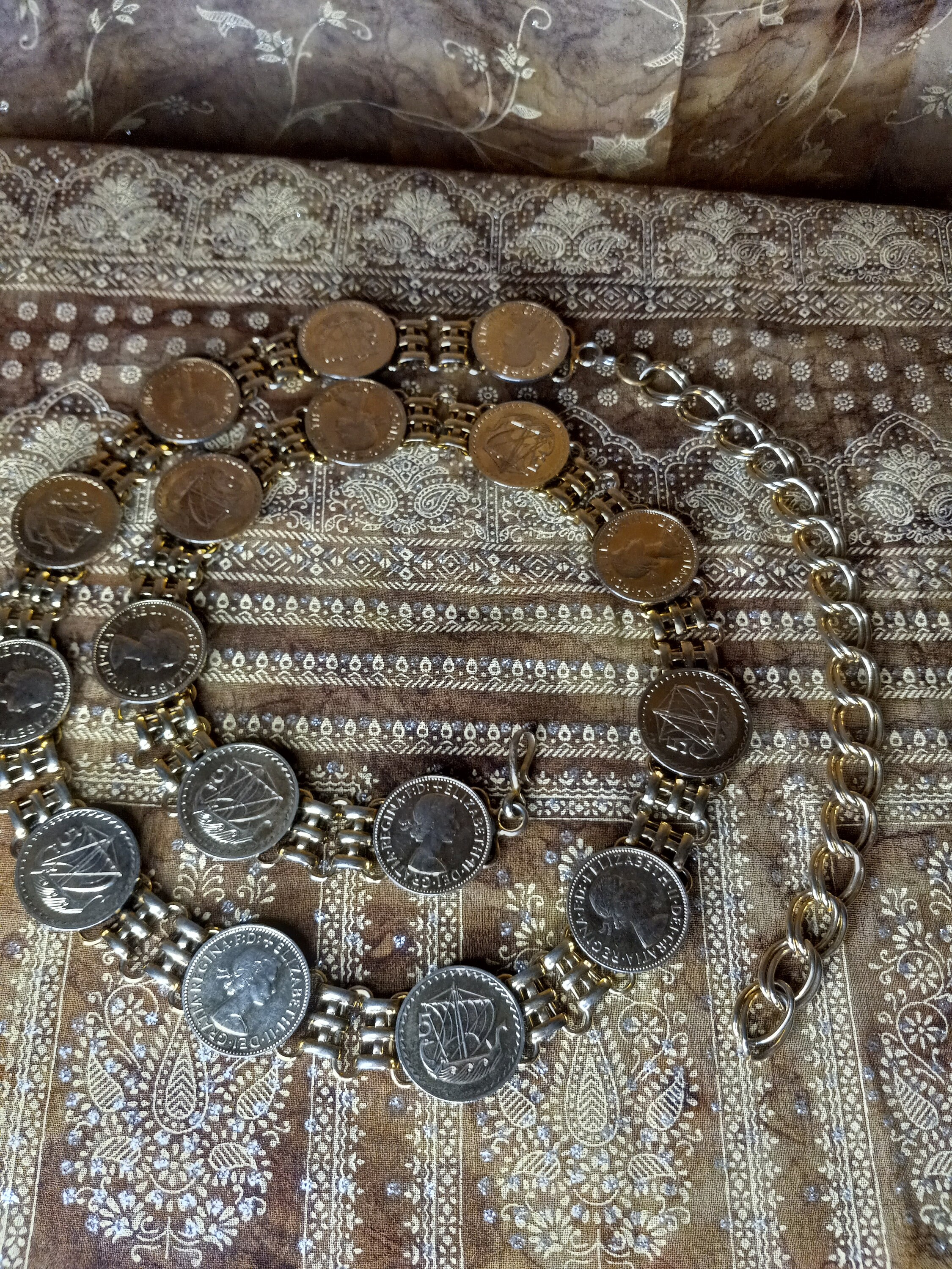Vintage Elizabeth Ii Regina Coin Belt Unique Fashion Accessory - Etsy