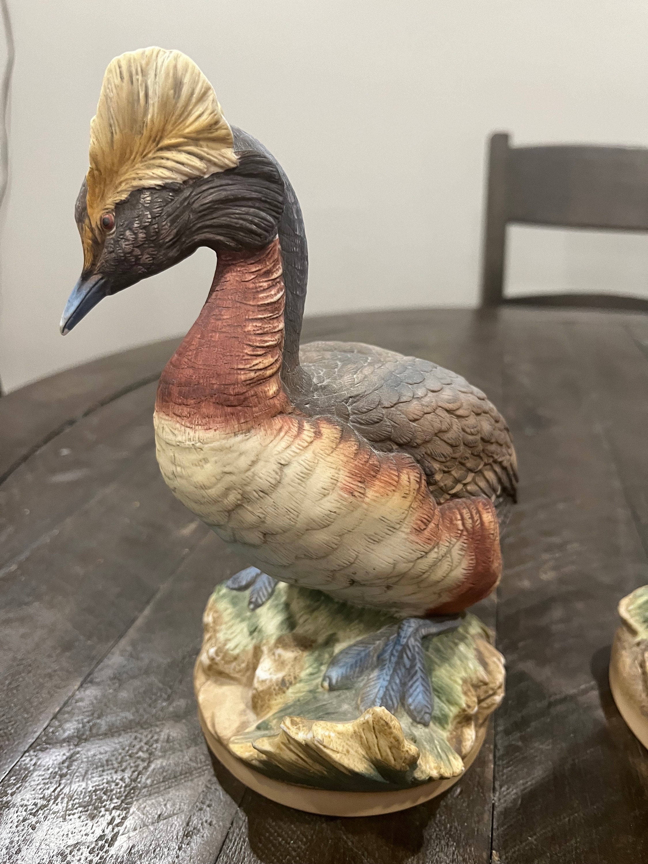 Horned Green Birds Andrea by Sadek Figurines Porcelain Made in Japan - Etsy