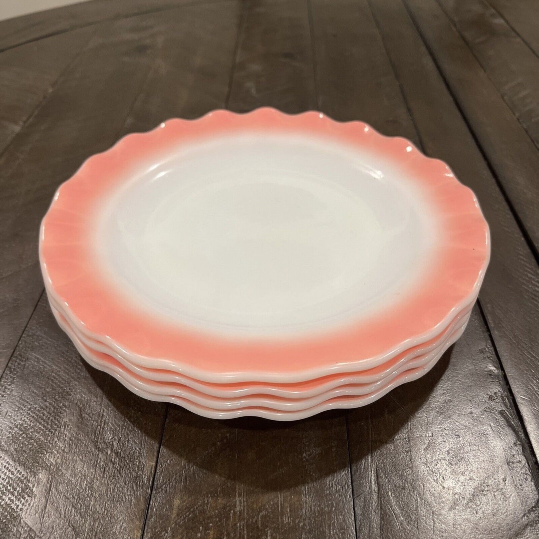 Hazel Atlas Pink Crinoline Dinner Plates Lot of 4 Vintage 1940s - Etsy