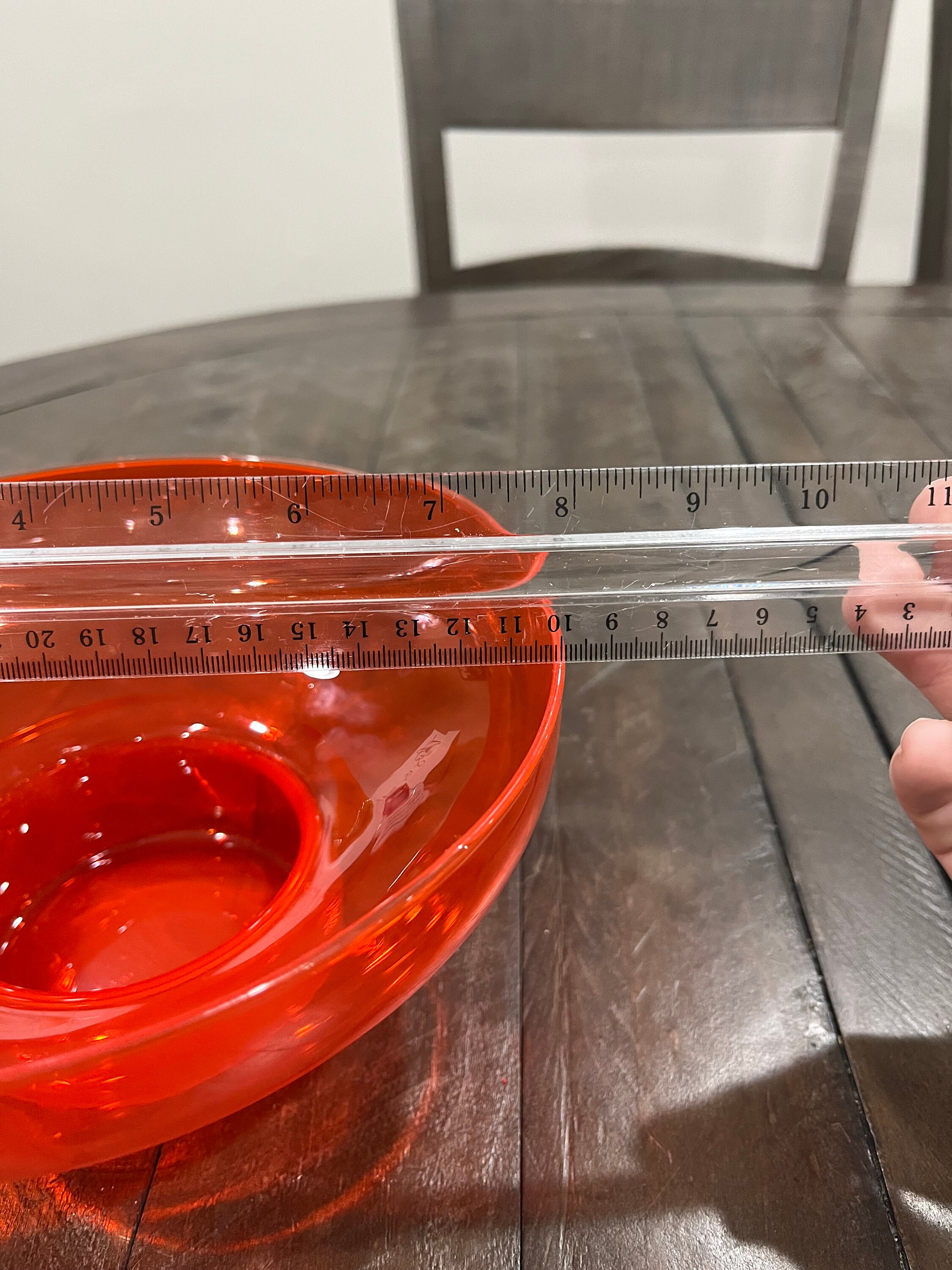 MORGANTOWN Glass Gypsy Fire Orange BARTON Pattern 8 Leeds Console Bowl ...