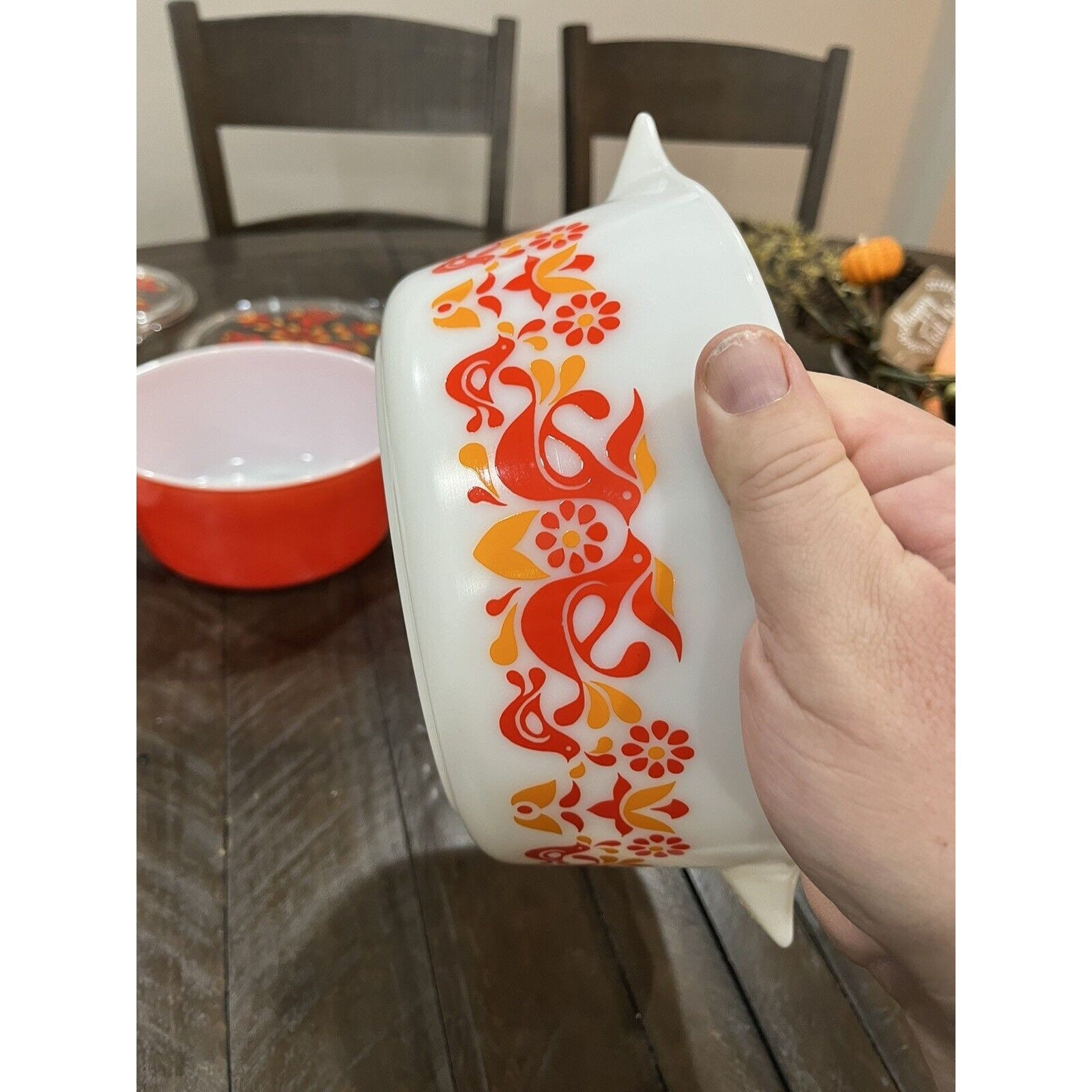 Vintage Pyrex Friendship Pattern Casserole Dishes With Glass Lids - Etsy