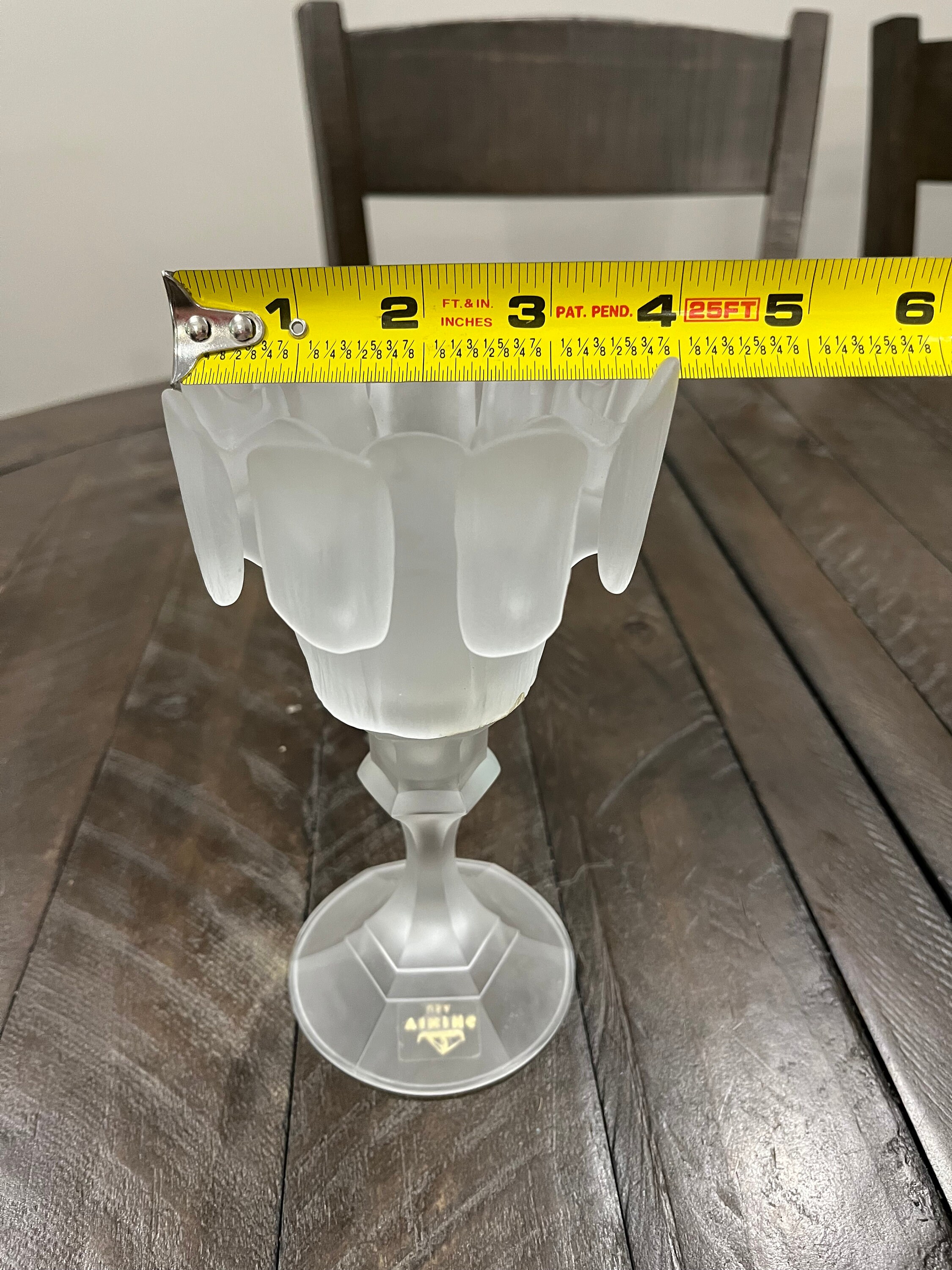 Viking Finnish Crown Satin Crystal Glass Peg Votive Candle Stick Label ...