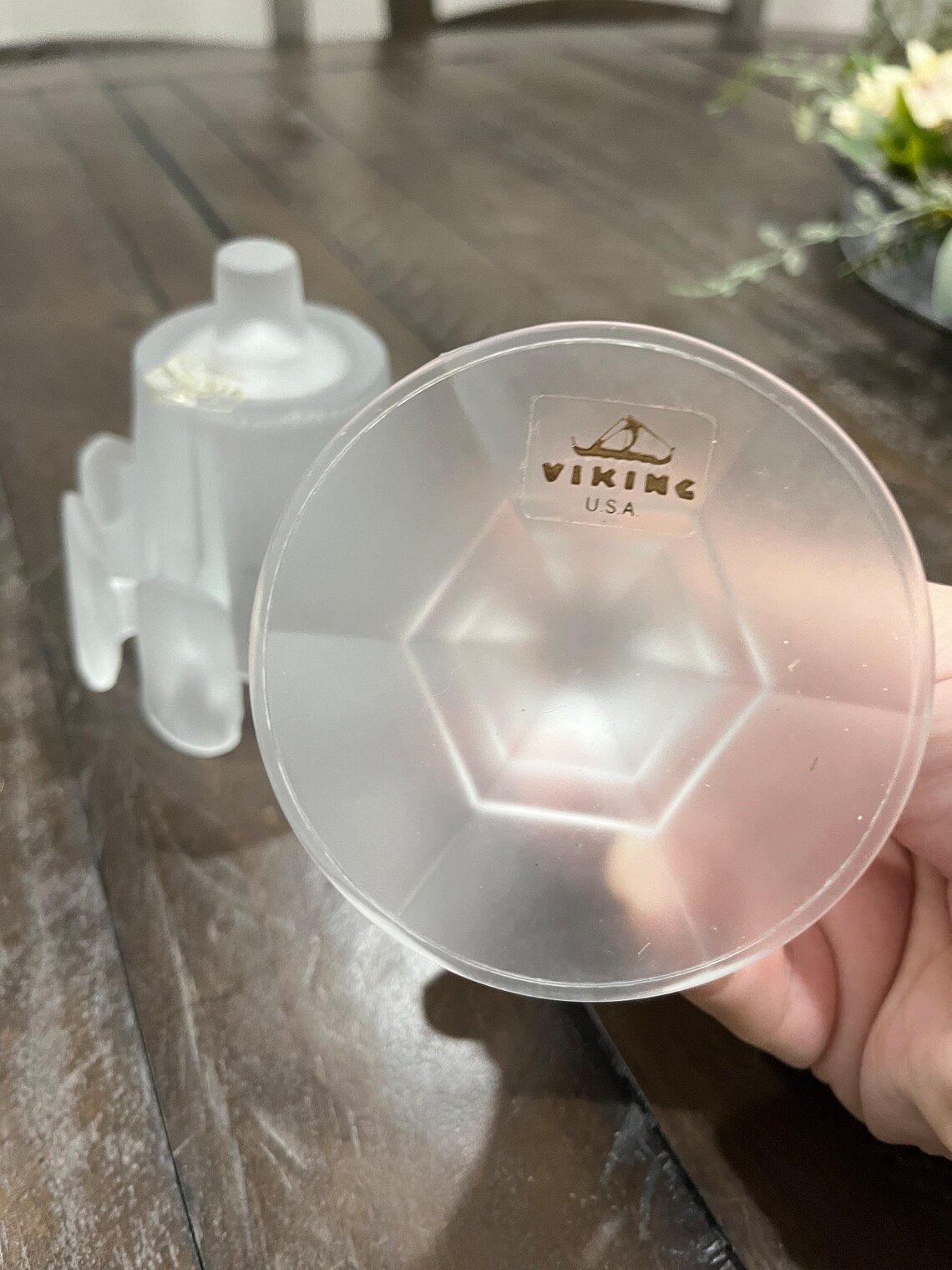 Viking Finnish Crown Satin Crystal Glass Peg Votive Candle Stick Label ...
